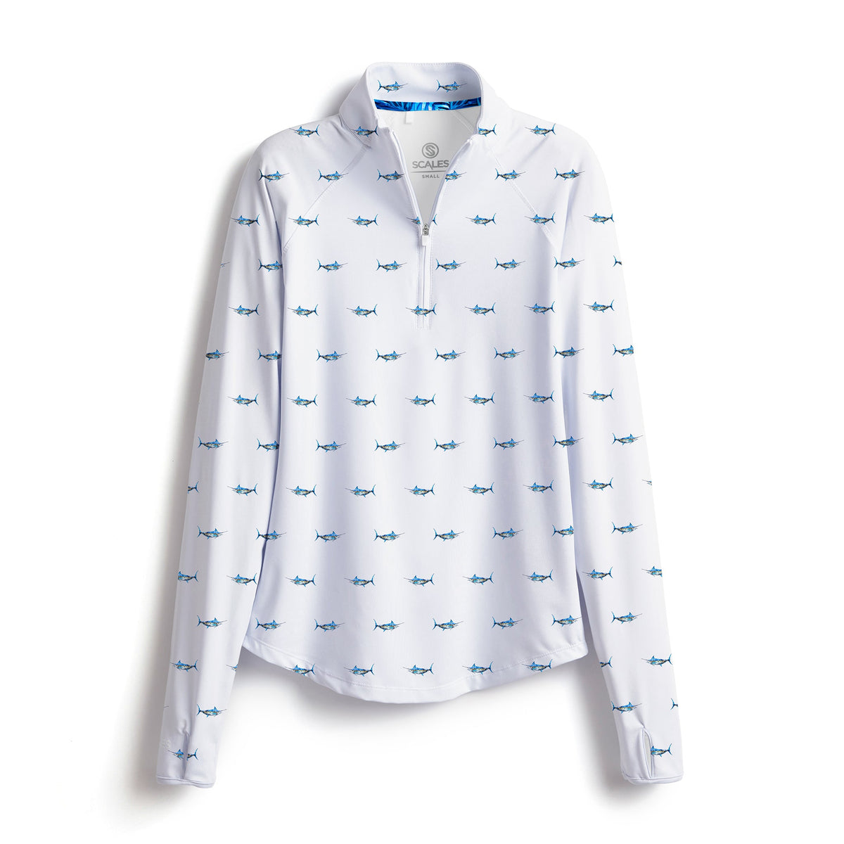 SCALES Tropical Marlin Womens Long Sleeve Quarter-Zip – CHAOS Fishing
