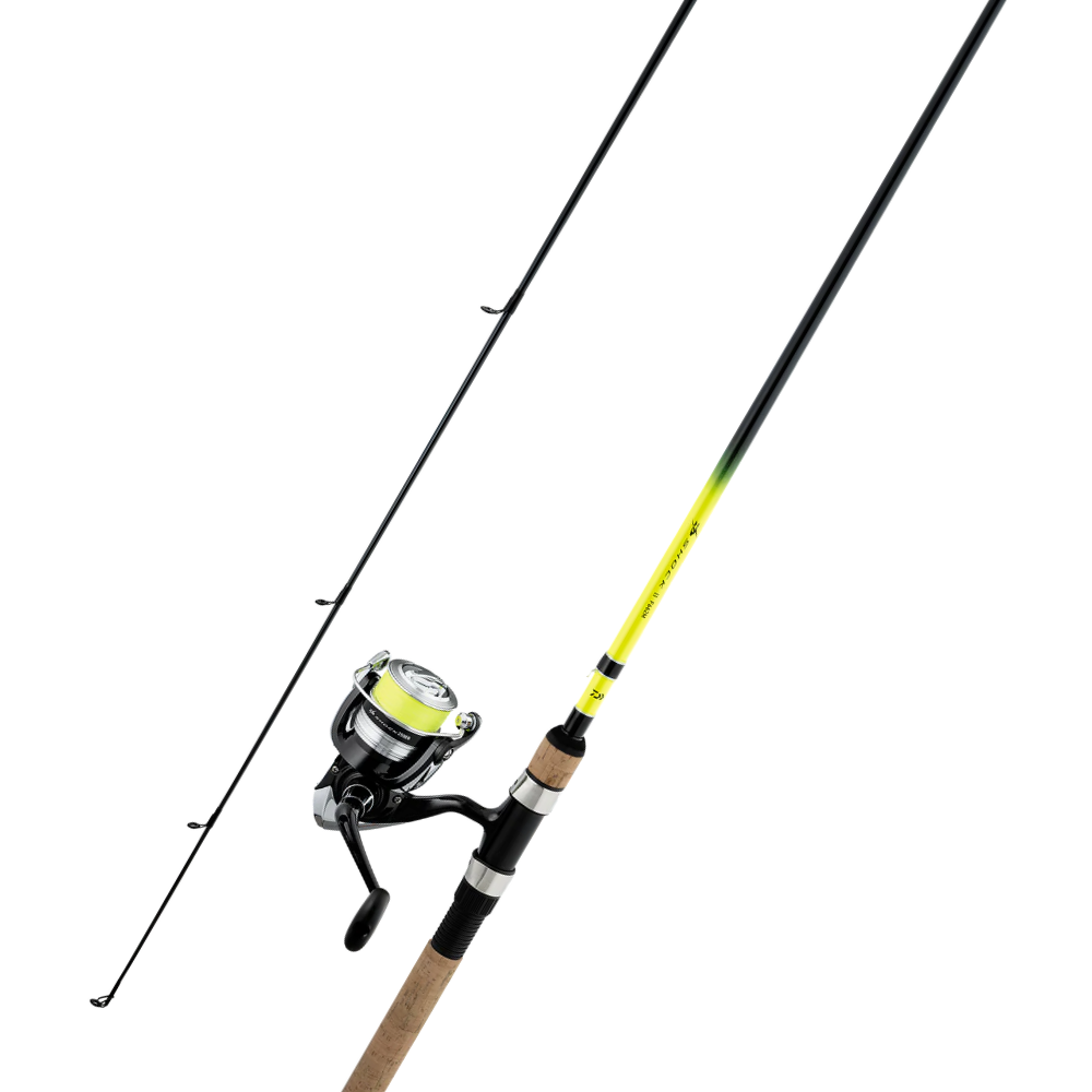 DAIWA D-Shock II FW Spin PMC with J-Braid x4 Line Rod & Reel Combo ...