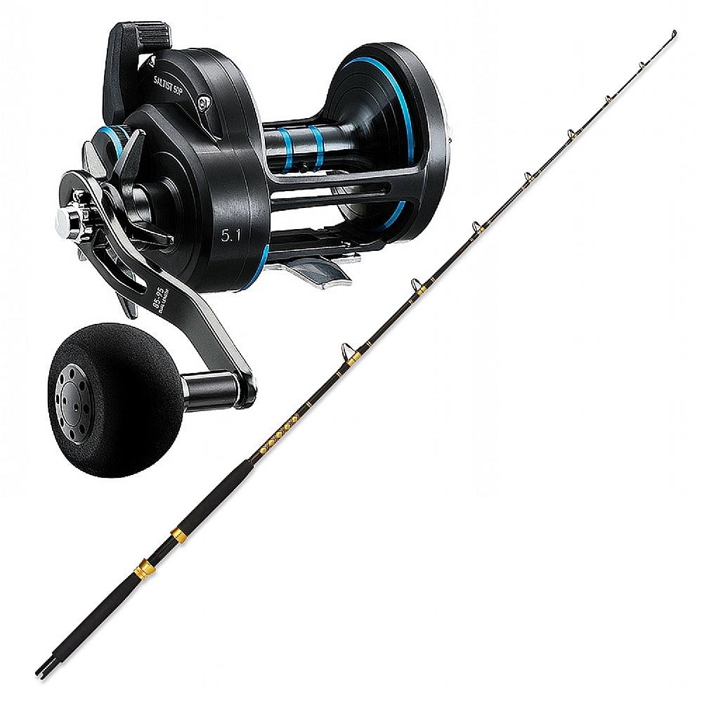 Multi-Purpose Combo Daiwa Saltist Star Drag Power Gear 40P Reel with ...