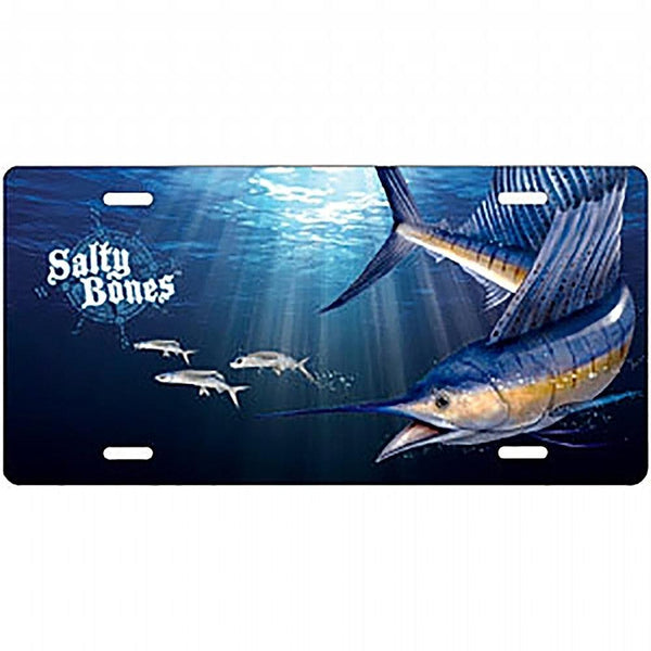 Salty Bones Sailfish License Plate from SALTY BONES - CHAOS Fishing