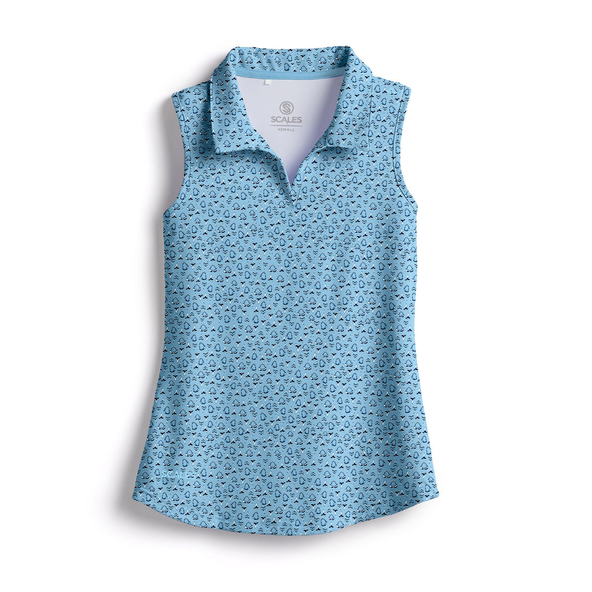SCALES Jaws Womens Sleeveless Polo – CHAOS Fishing